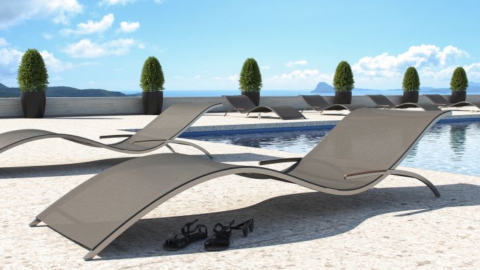 Geschwungene Liege für Pool & Terrasse Luca | artelia.at